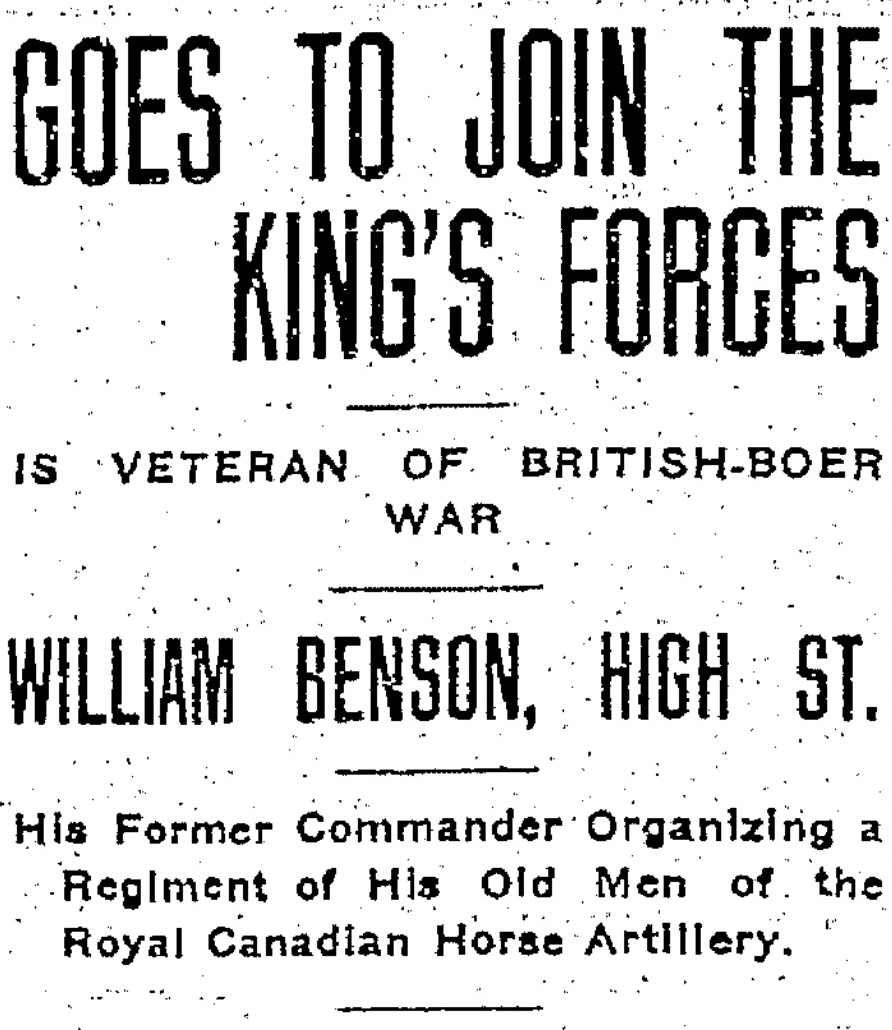 Veterans Day - Veteran William Benson Returns Home - June 22, 1917 ...