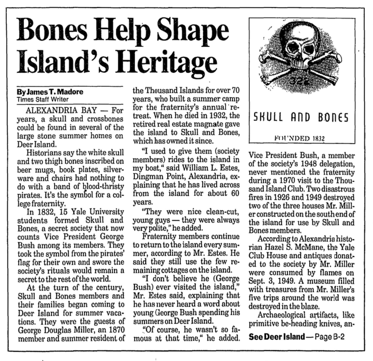 Deer Island - Skull and Bones - 1000 Islands - memoryln.net